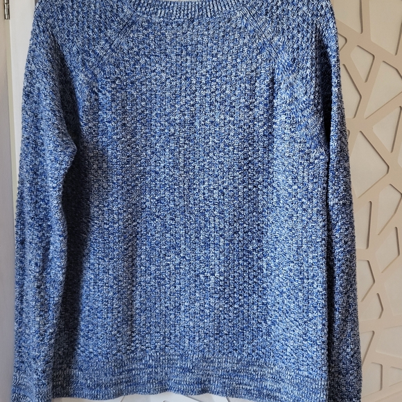 GAP | Sweaters | Gap Womens Heathered Blue Crew Neck Sweater | Poshmark